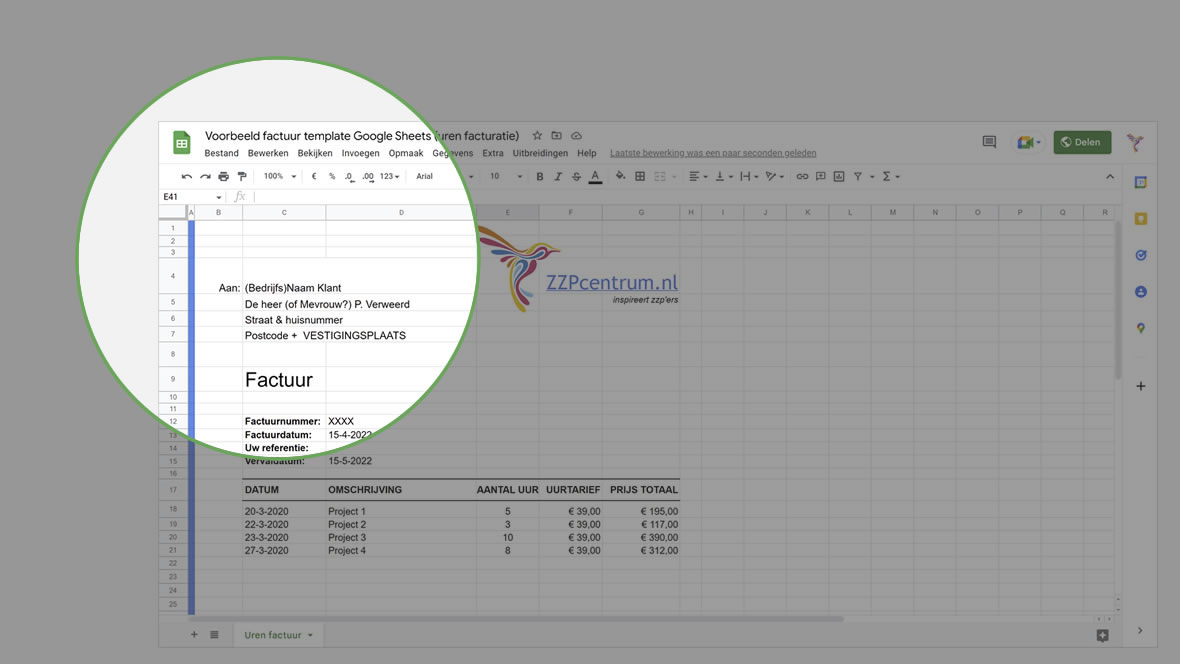Hoe maak je een Google Sheets factuur? Tips en template