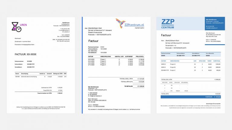 Uren factuur maken? 3x voorbeeld uren factuur voor zzp'ers