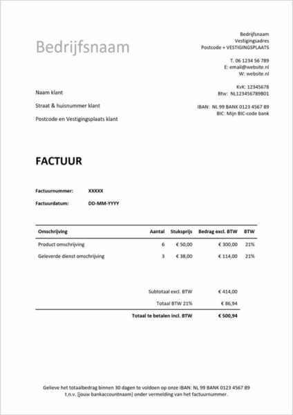 20 gratis factuur voorbeelden: Zo moet je factuur eruit zien