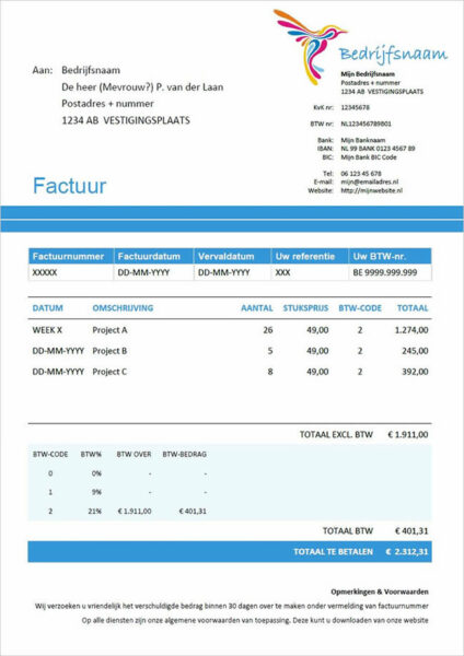 20 gratis factuur voorbeelden: Zo moet je factuur eruit zien